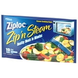 Ziploc Brand Steam Cooker Bags for Microwave, Perfect for Vegetables ...