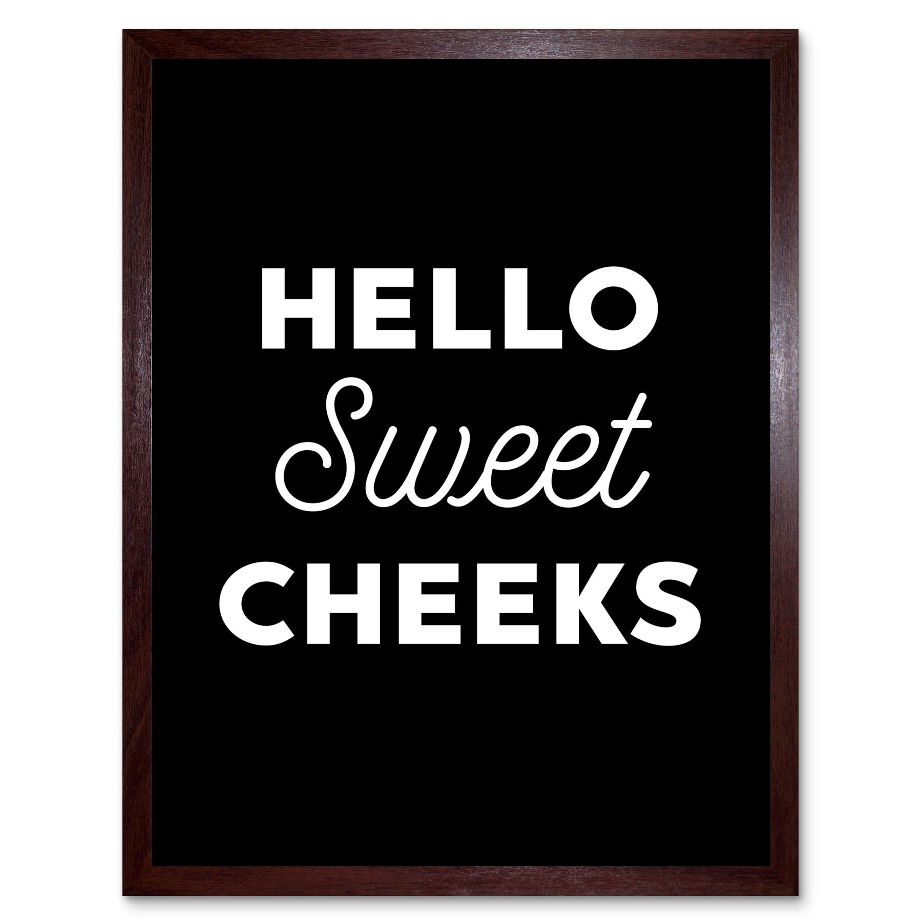 Funny Toilet Decor Bathroom Wall Art Hello Sweet Cheeks Cheeky Sign Art ...