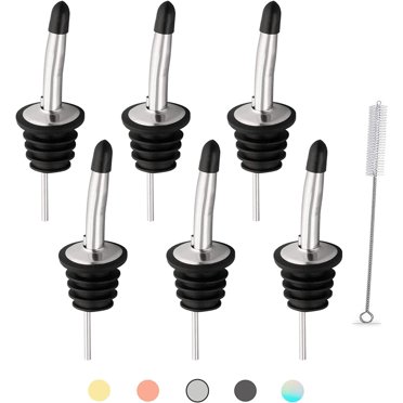 12 Pack Stainless Steel Speed Pourers Spouts with Tapered, Liquor ...
