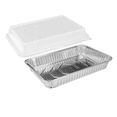 9 x 13” Half Size Disposable Aluminum Pan with Dome Lids along with 3 ...