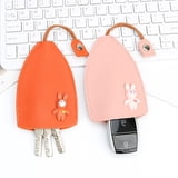 Hadanceo Key Case Pull Out Type Storage Items Faux Leather Car Keychain ...