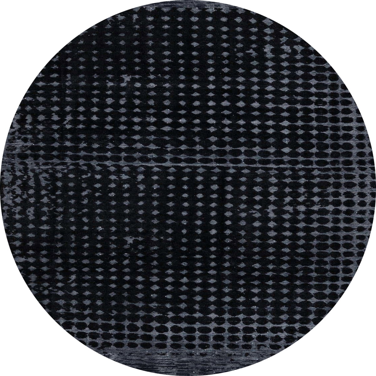 Ahgly Company Indoor Round Abstract Black Abstract Area Rugs, 5' Round ...