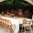 16 Pack White Gold Dot Disposable Plastic Tablecloth & Gold Satin Table ...