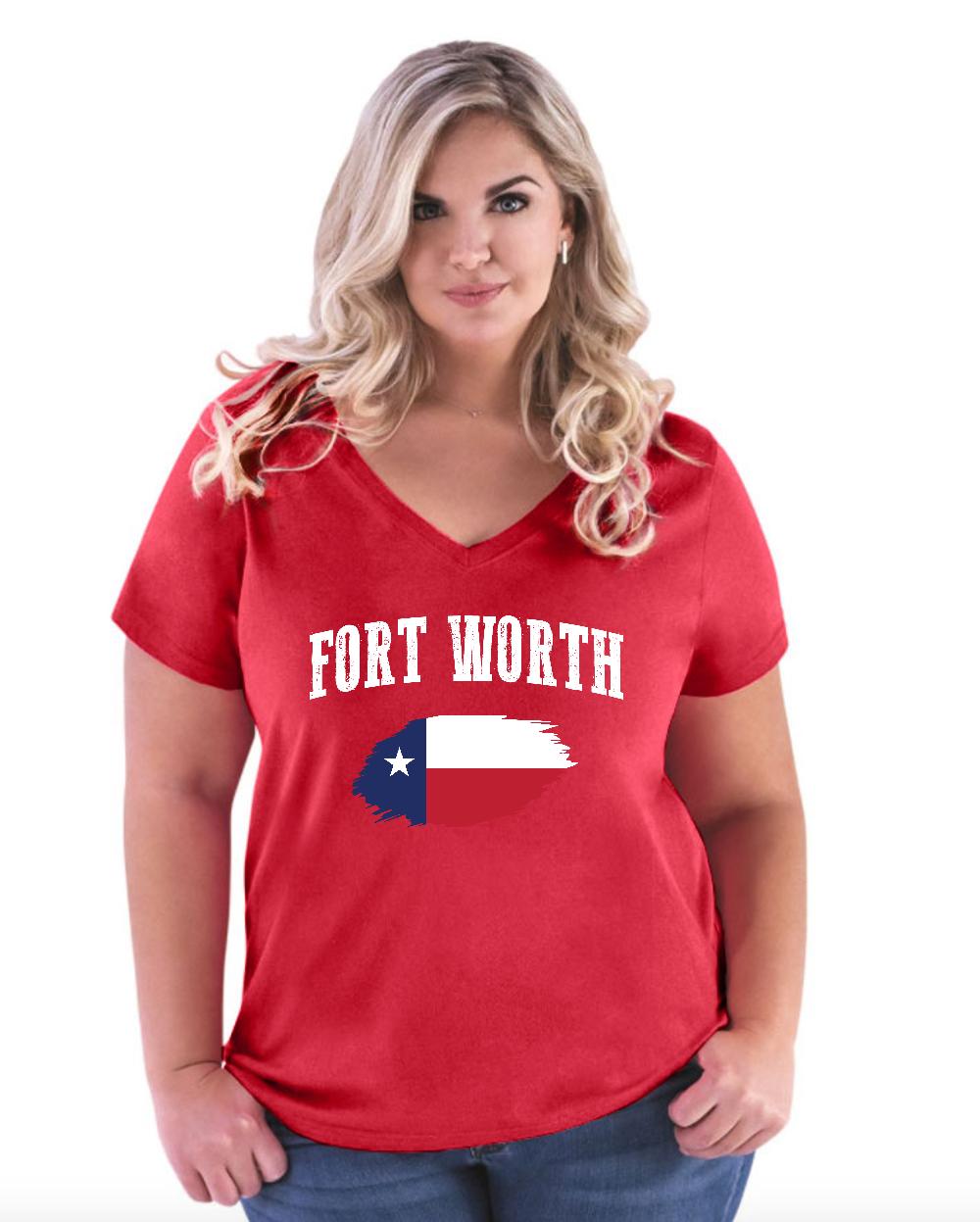Mmf Womens Plus Size V Neck T Shirt Up To Size 28 Fort Worth