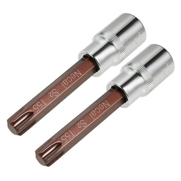 1/2-Inch Drive T55 Torx Bit Sockets S2 Steel 100mm Length 2 Pcs - Walmart.com - Walmart.com