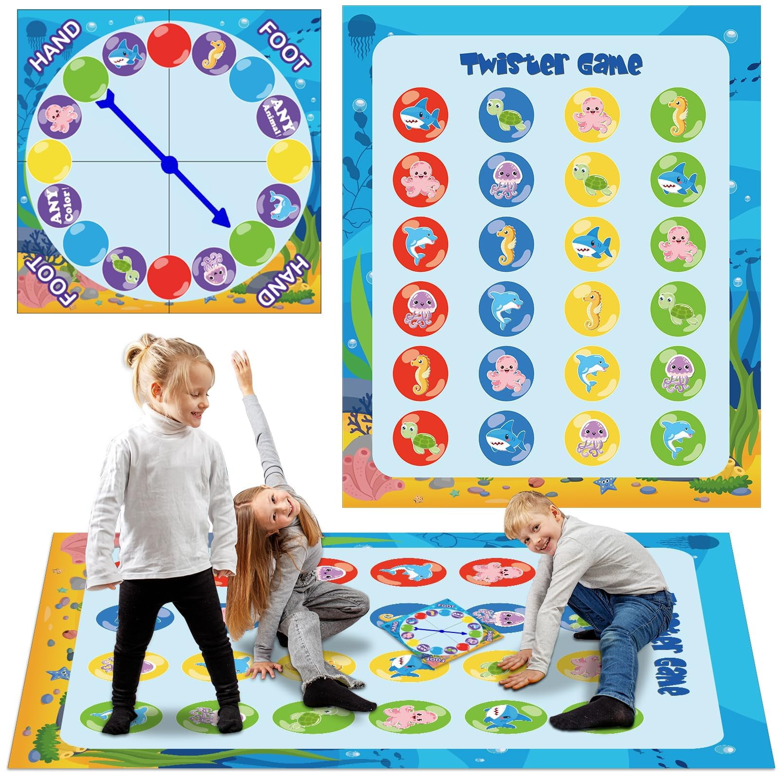 Juego de mesa Twister Lonfliness Ocean Animal con temática marina para ...