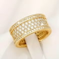 DESIGNICE Women Romantic 18k Yellow Gold Plated Rings Cubic Zirconia ...