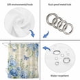 Blue Floral Shower Curtain, Summer Country Hydrangea Floral Butterfly ...