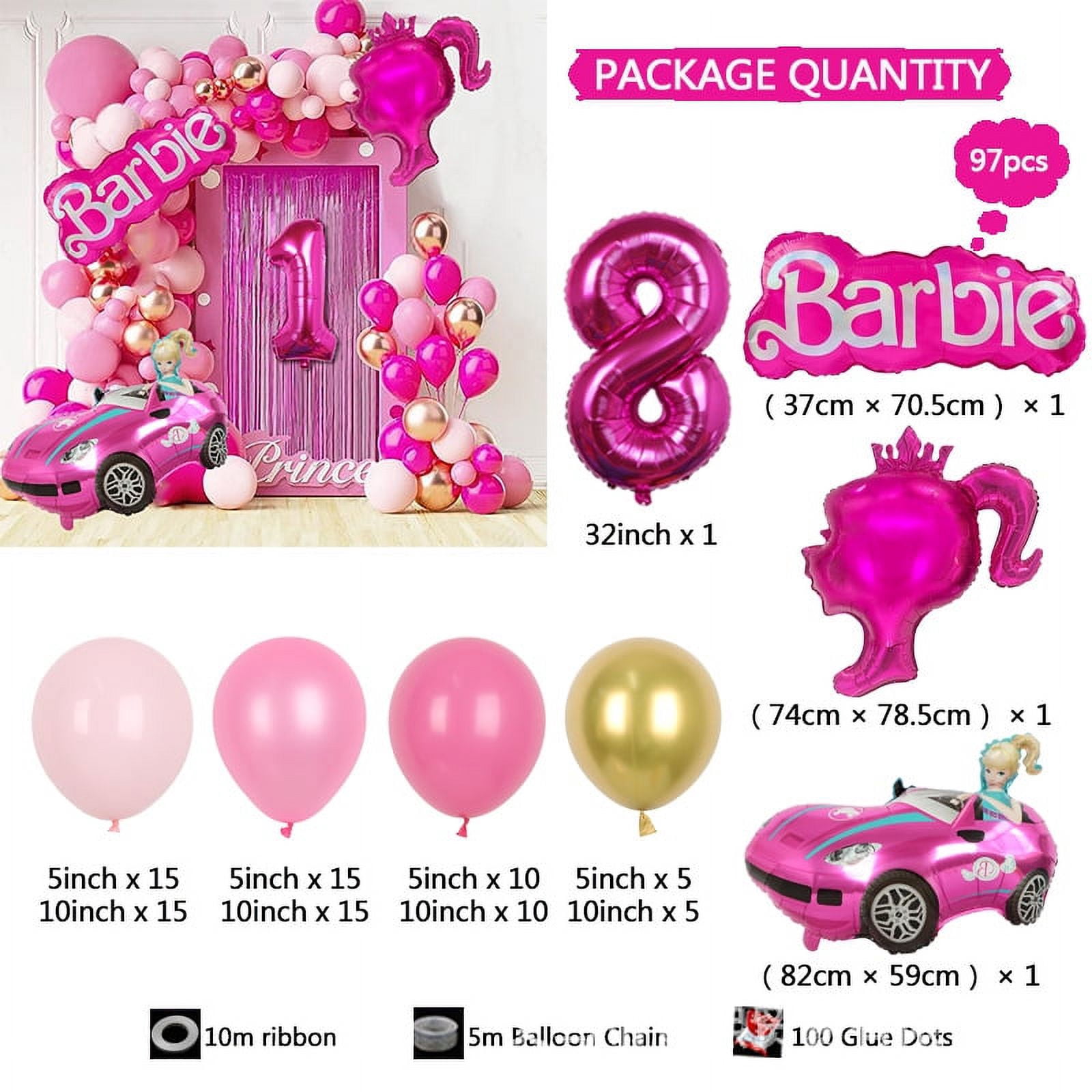 Conjunto de globos de cumpleaños, decoración para fiestas, abanico de ...