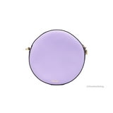Versace Versace Round Disco Lilac Pebbled Leather Camera Case Crossbody ...