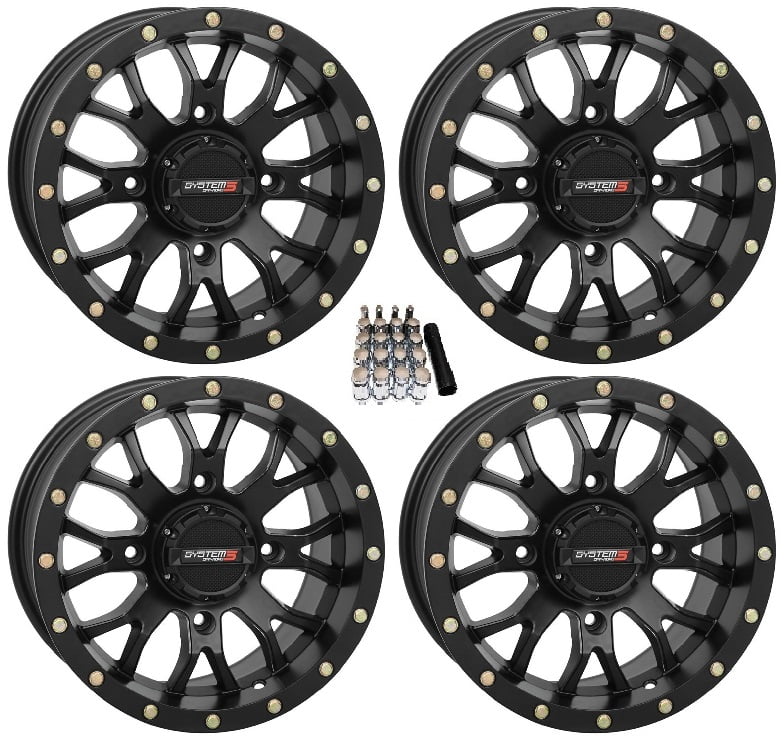 System 3 ST-3 Black UTV Wheels 15" Polaris RZR 1000 XP / Ranger XP 900/ ...