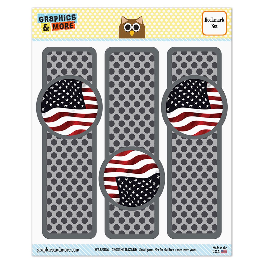 US American Flag Waving United States USA Glossy Laminated Bookmarks ...