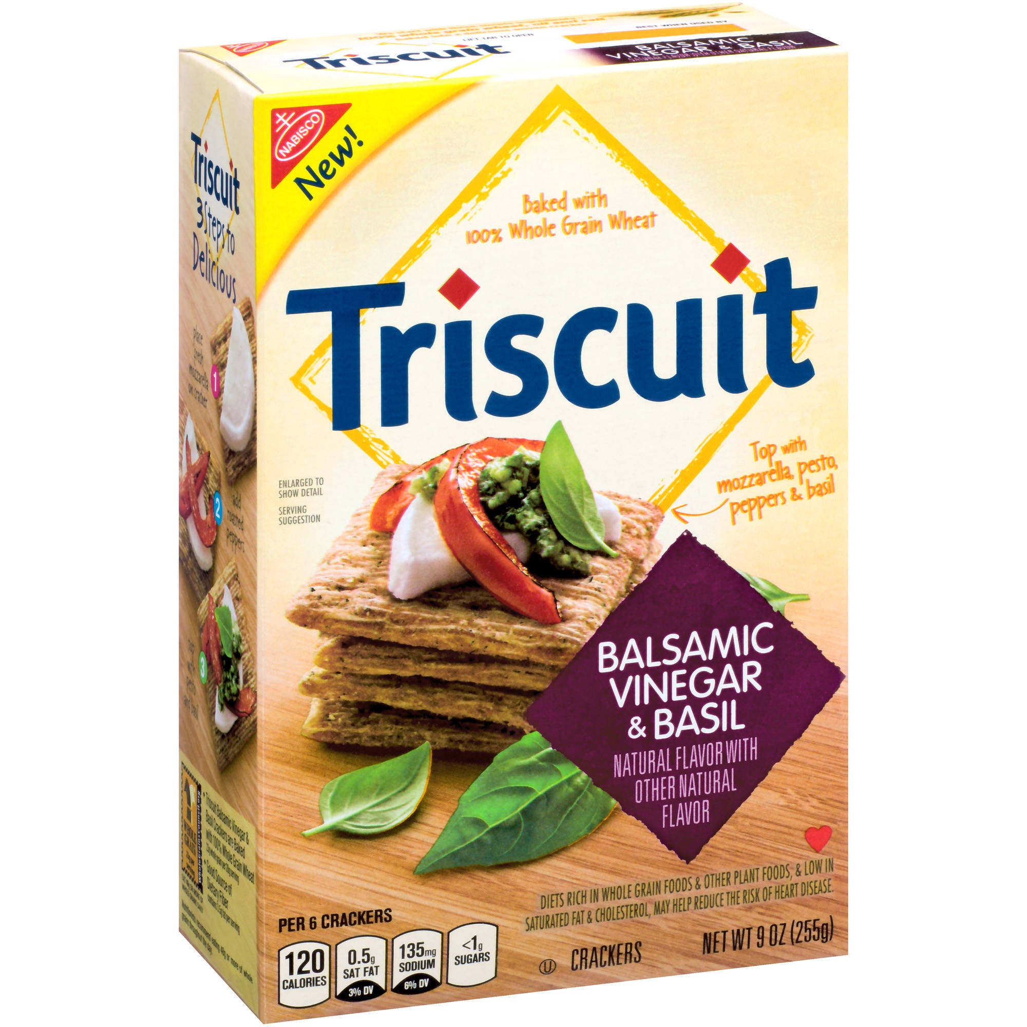 Nabisco Triscuit Balsamic Vinegar & Basil Crackers, 9 Oz. - Walmart.com