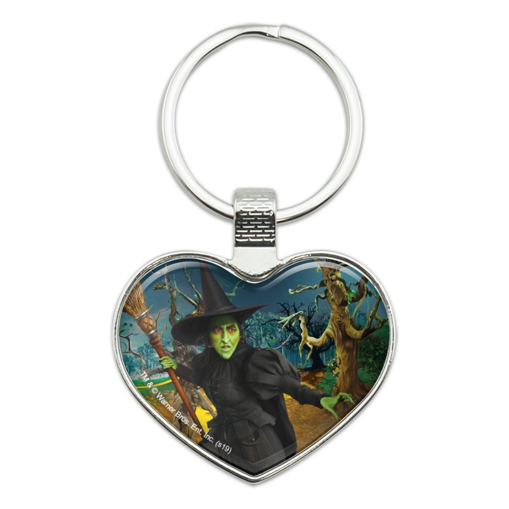 Wizard of Oz Wicked Witch Character Keychain Heart Love Metal Key Chain ...