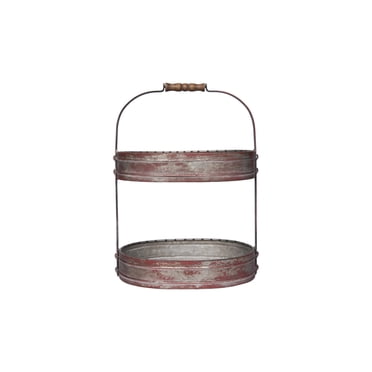 Creative Co-Op Elegant Modern 2-Tiered Tray, Cake Stand or Desert Serve ...
