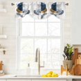 Abstract Color Block Tie Up Valances Curtain, Geometric Bohemian ...