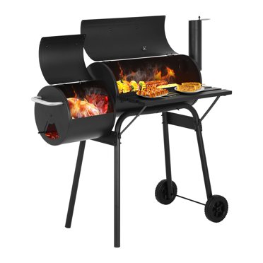 UBesGoo Portable Combination Combo Grill and Offset Smoker BBQ Pit for ...
