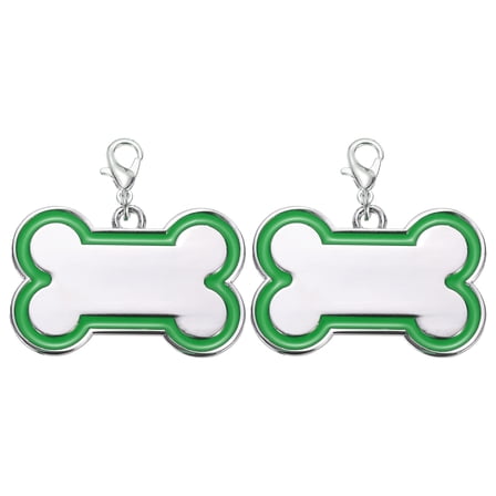 Uxcell Pet ID Tags Bone Shape, 60x40mm Metal Personalize Engraved Both ...