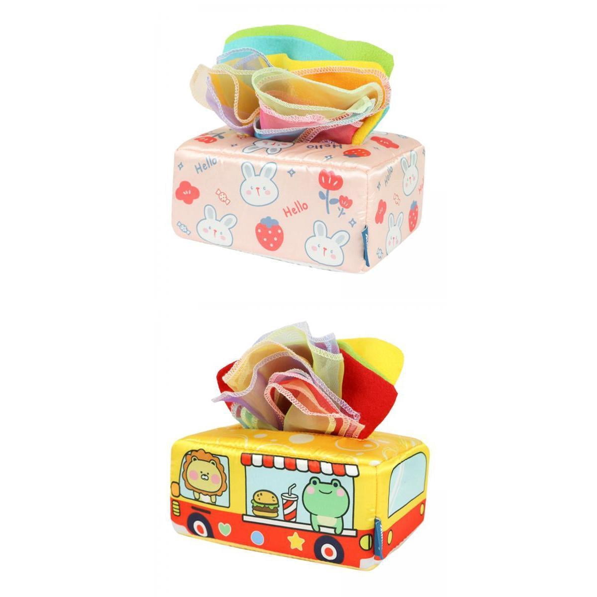 sensory game,sensory toy box development montessori tissue box,plush ...