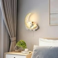 Modern Creative Moon Acrylic Lampshade Wall Lamp Bedroom Decoration ...