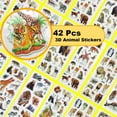 42 Sheets 3D Fluffy Jungle & Zoo Animal Stickers for Toddlers, Handmade ...