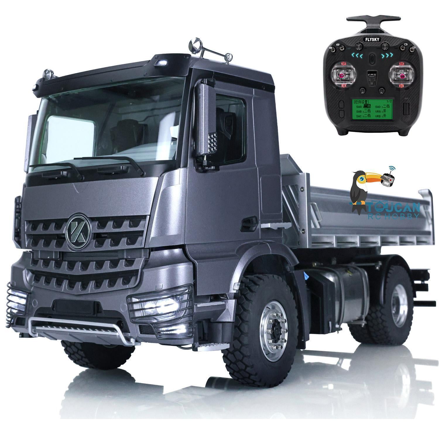 1/14 4X4 Metal Hydraulic Lowboy Rc Dumper Truck Tipper Huina Kabolite ...