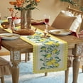 Summer Lemon Table Runner, Yellow, 13x72 Inch, Ideal for Kitchen ...