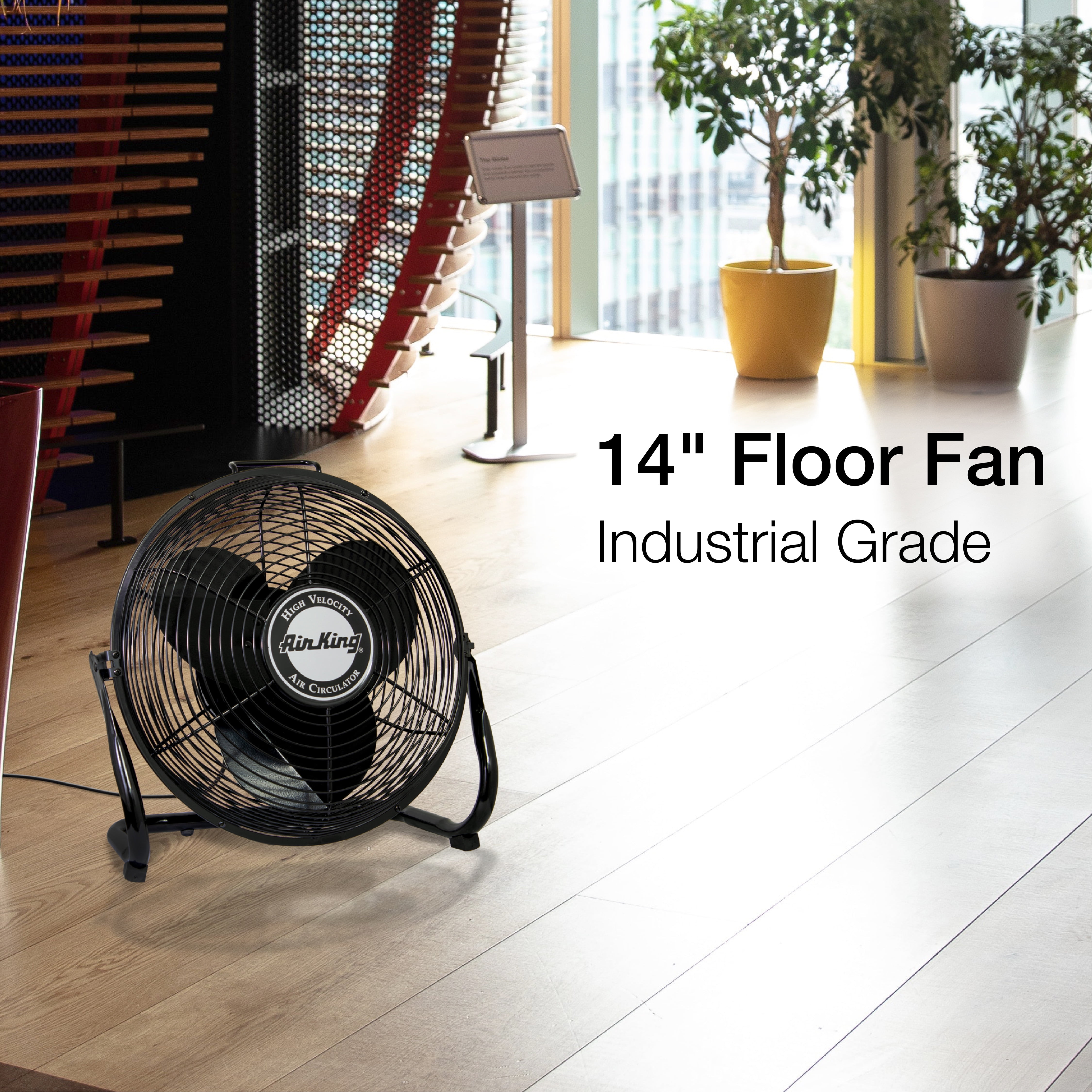 Air King 18″ Industrial Grade High Velocity Pivoting Floor Fan, 1/20 HP ...