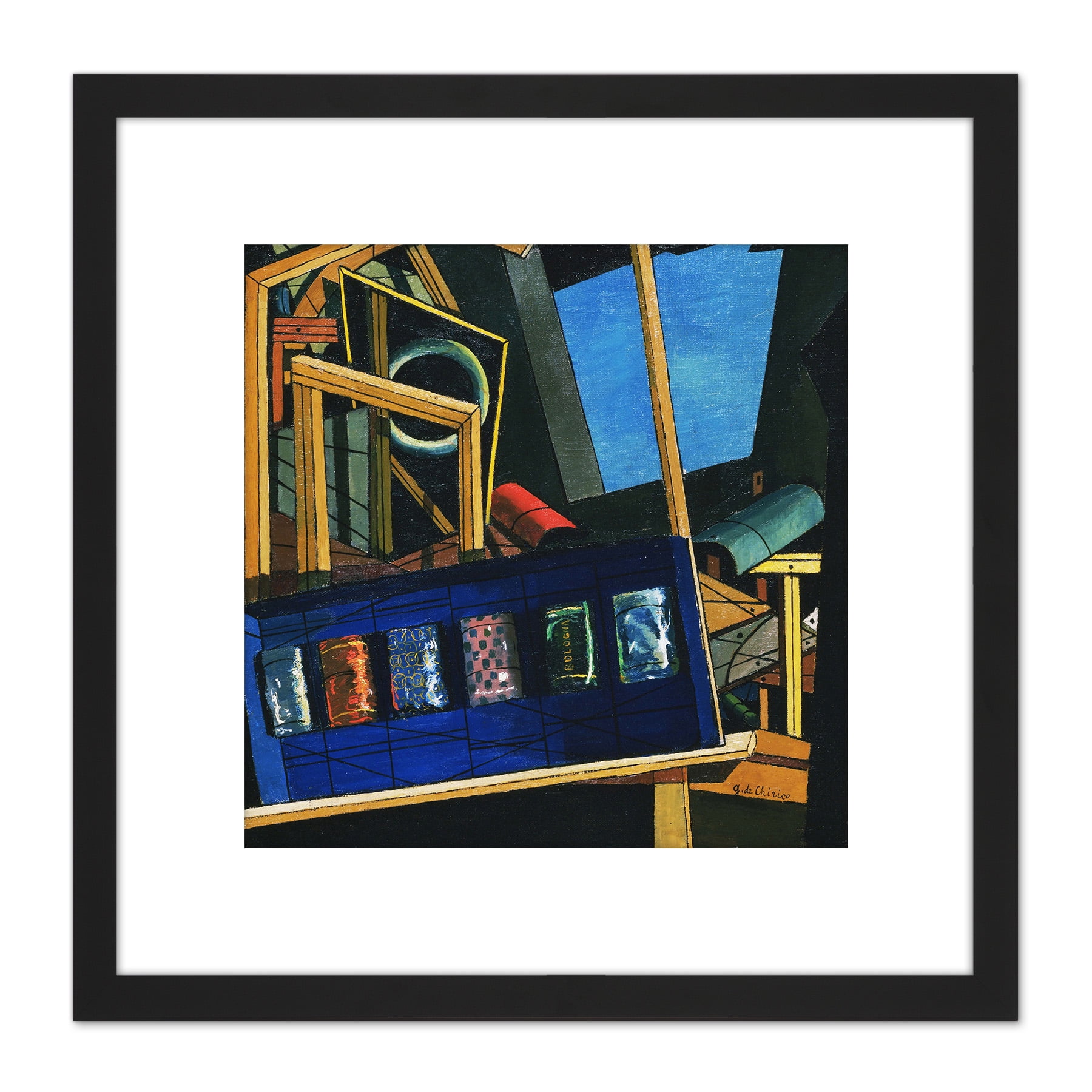 Giorgio de Chirico The Faithful Servitor 8X8 Inch Square Wooden Framed ...