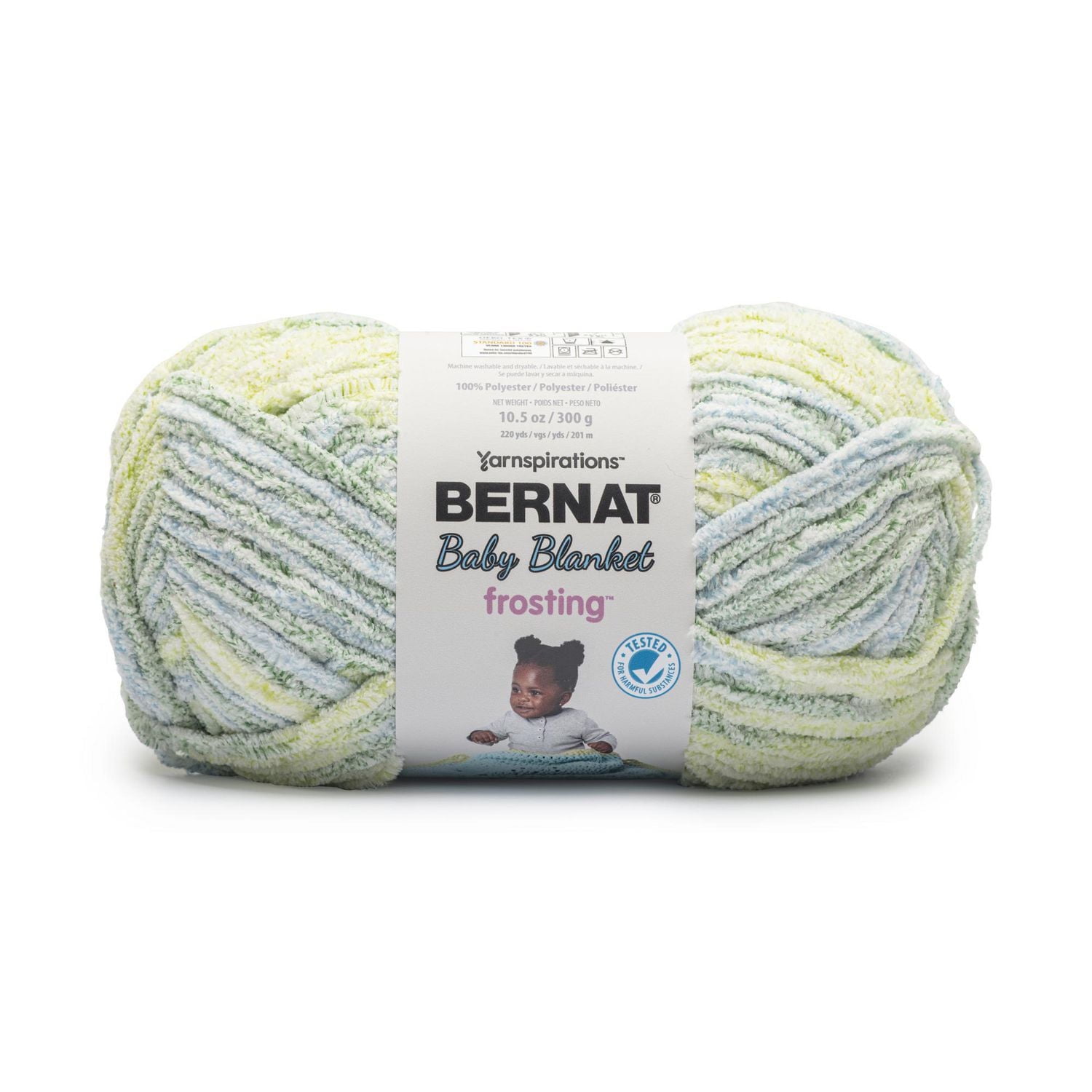 Click here for Bernat Baby Blanket Frosting #6 Super Bulky Polyes... prices
