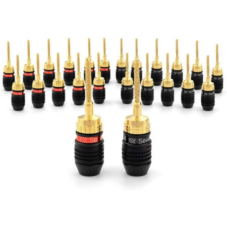 Deadbolt Flex Pin Banana Plugs for Spring Loaded Speaker Terminals, 12 ...