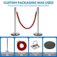 Dextrus 2-Pack Perfect 40" Silver Stanchions with Red Velvet Ropes ...