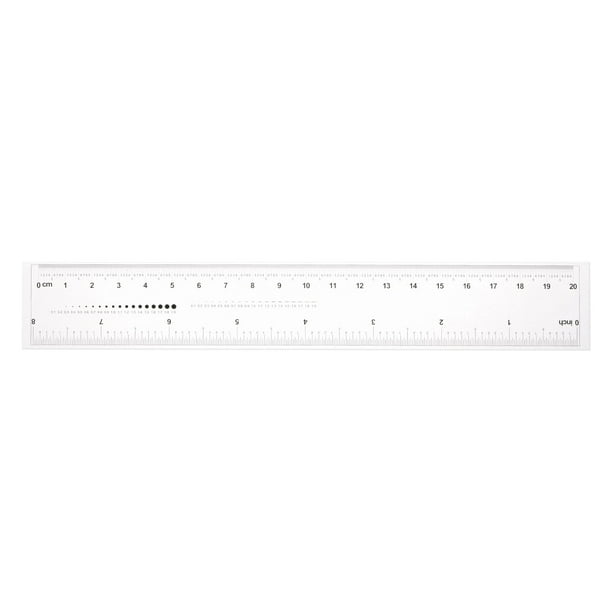Flexible Ruler 8 Inch 0.1mm Scale PET Plastic Covered Film Straight ...