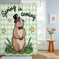 Bathroom Shower Curtain Spring Is Coming Words Waterproof Shower ...