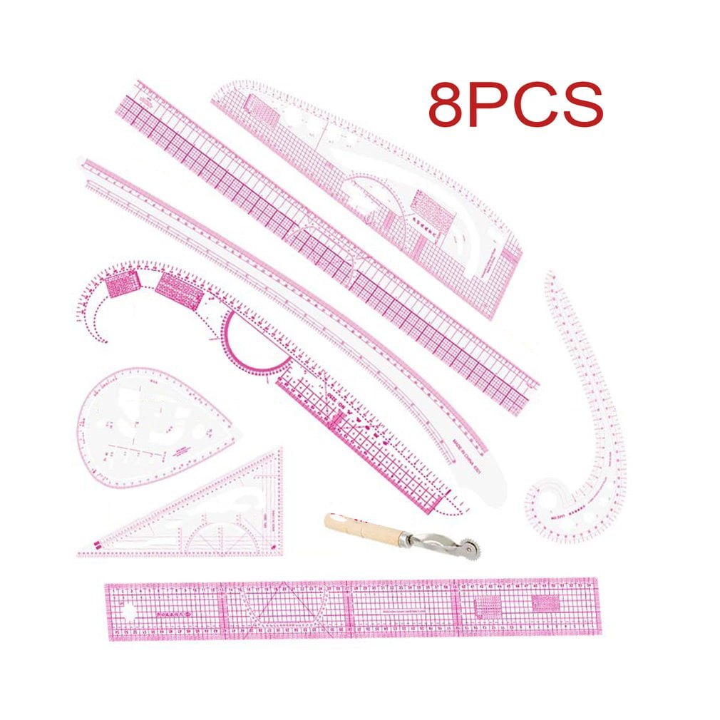 8pcs Set Sewing Curve Ruler Set French Curve Accessories Cutting Ruler ...