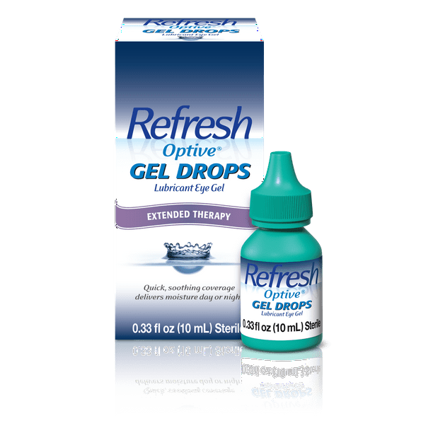Refresh Optiv Gel Drops Lubricant Eye Gel, Extended Therapy, 0.33 fl oz ...