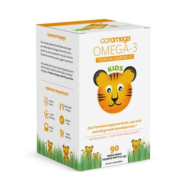 Coromega Omega-3 Squeeze Packets, Orange, 120 Ct - Walmart.com