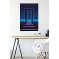 Geometric Neon Wall Poster with Magnetic Frame, 22.375" x 34" - Walmart.com