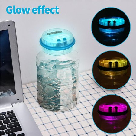 Large Piggy Bank Transparent Digital Coin jar easy operation Counting ...
