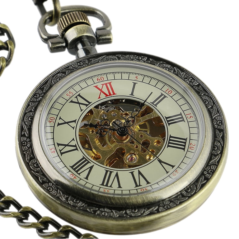 Open Pocket Watch On Chain