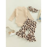 Canis Newborn Baby Girls 3Pcs Outfit Set - Cotton Tops, Floral Pants, and Headband - Walmart.com