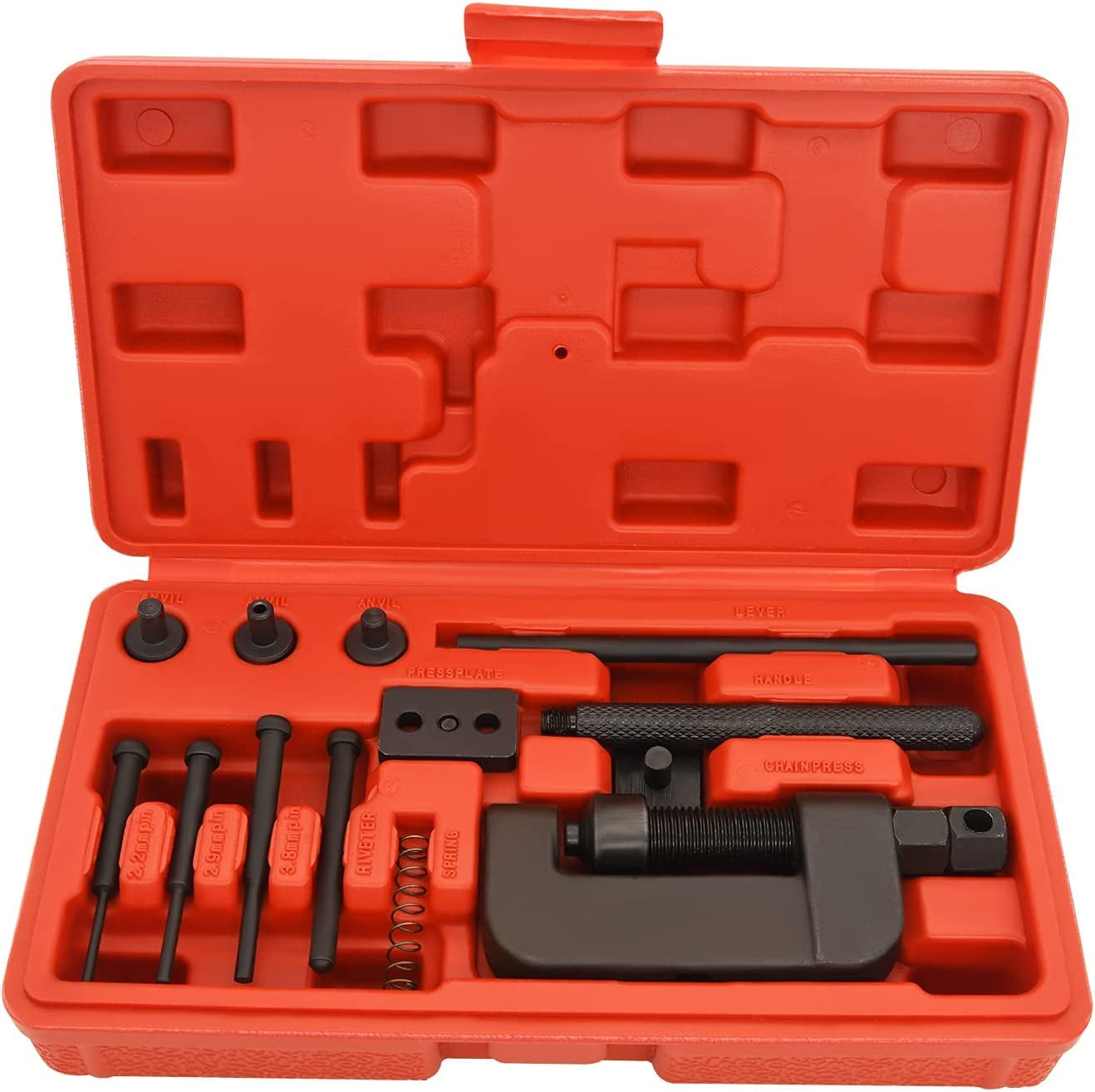 Chain Breaker Tool Kit ,13-Piece Motorcycle Chain Breaker Set with ...