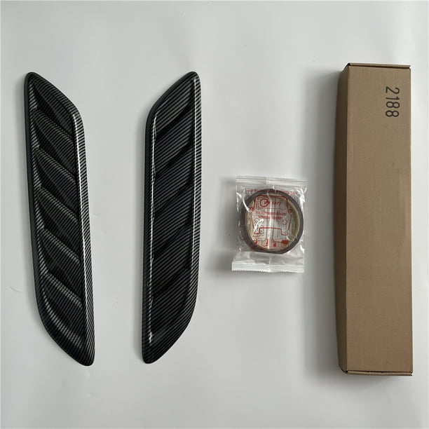 Universal Car Hood Vent Louver Scoop Cover Air Flow Intake Carbon Fiber ...