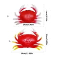 1/2Pcs Simulated Crabs Figurines User Friendly ABS Materials Table ...