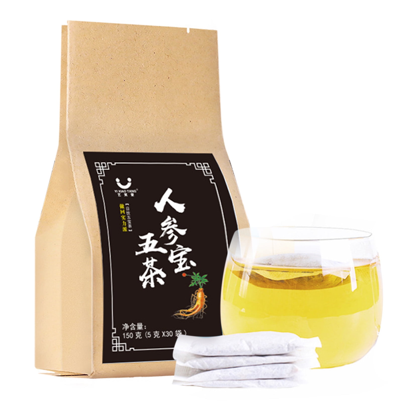 Té de ginseng de cebada 150 g 30 ingredientes naturales Envase ...