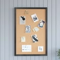 HBCY Creations Wall Mount Black Cork Board - 24"W x 36"H - 6 Wooden ...