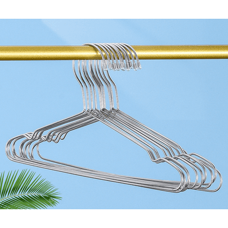 Hanger hanger 10 pieces of steel wire hanger Heavy-duty stainless steel ...