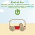PlanToys® Wooden Vroom Bus | Montessori Push and Go Toy for Fine Motor ...