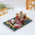 Bath Accessories Sets Single Print Decorative Tray With Handle For Home ...
