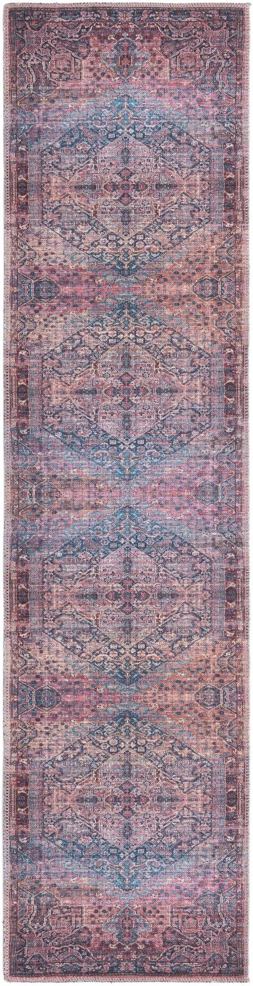 Rugs.com Maahru Collection Washable Rug – 8 Ft Runner Rust Red Low-Pile ...